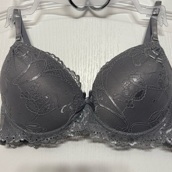 Cato | Intimates & Sleepwear | Cato Gray Lace Trim Bra With Support ...